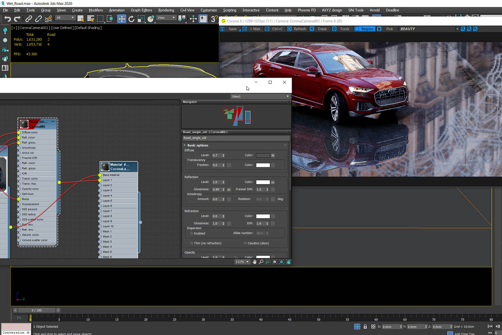 How to Create WET Road material - Arch Viz Champ